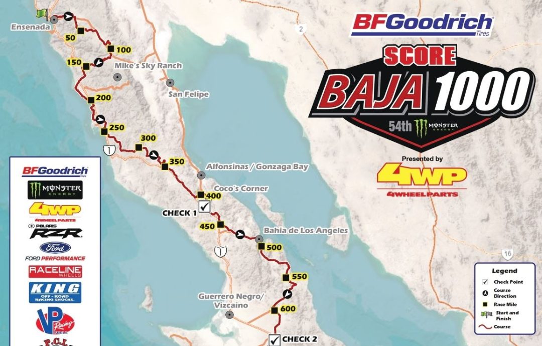 El mapa y principales lugares de la Baja 1000 2021 - Somos Dakar