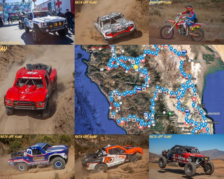 El mapa GPS completo con los lugares para ver la Baja 1000 - Somos Dakar